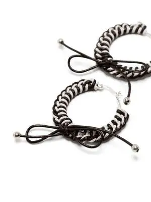 CHOPOVA LOWENA Braided Hoop Earrings - Black