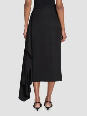 Erdem Draped Midi Pencil Skirt