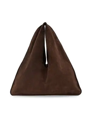 THE ROW The Row Small Bindle Suede Bag - Espresso Ans