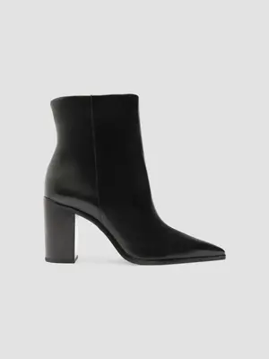 Schutz Mikki 85mm Block-heel Leather Booties - Black