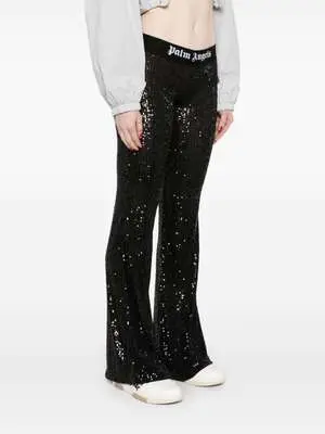 Palm Angels Logo-tape Trousers - Black