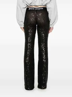 Palm Angels Logo-tape Trousers - Black