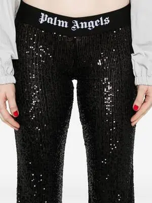 Palm Angels Logo-tape Trousers - Black