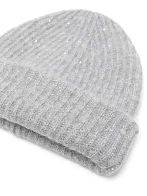 Fabiana Filippi Sequinned Beanie - Grey