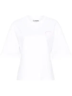 GANNI Embroidered Logo T-shirt