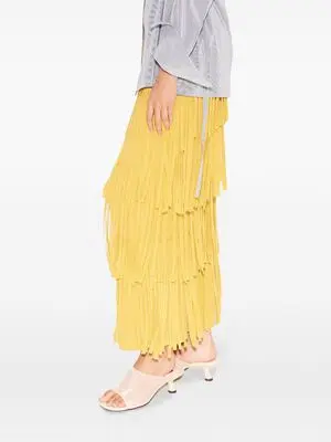 SIMONMILLER Za Za Knit Fringe Maxi Skirt