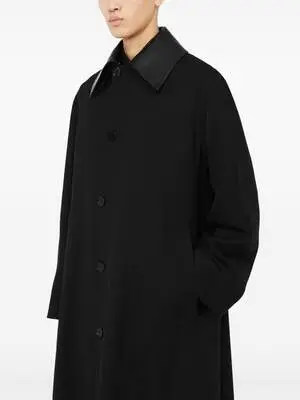 JIL SANDER Leather-collar Coat
