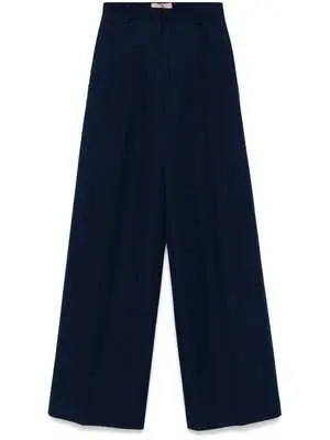 TWINSET Pinstripe Wide-leg Trousers