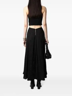 Zadig&Voltaire Jeanne Leopard Silk Skirt