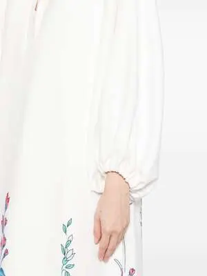 BAMBAH Hibiscus Tuscan Kaftan Dress - White