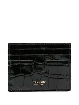 TOM FORD Crocodile-embossed Cardholder