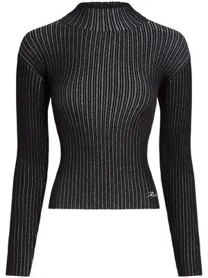 Karl Lagerfeld Lurex T-shirt - Black