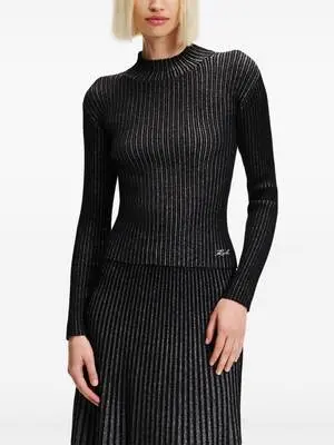 Karl Lagerfeld Lurex T-shirt - Black