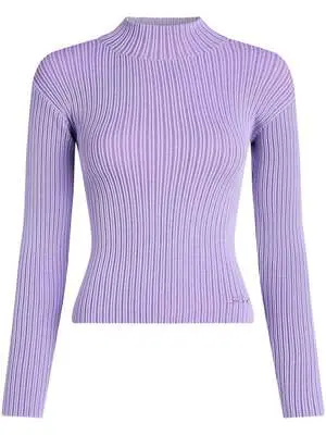 Karl Lagerfeld Mock-neck T-shirt - Purple