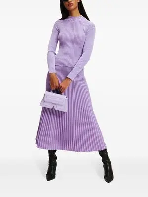 Karl Lagerfeld Mock-neck T-shirt - Purple