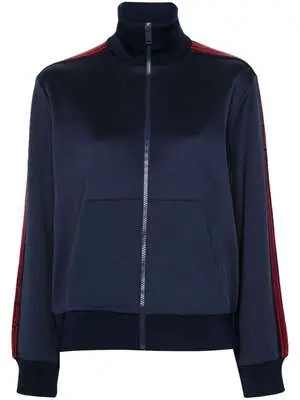 Maje Striped Zip-up Sweatshirt