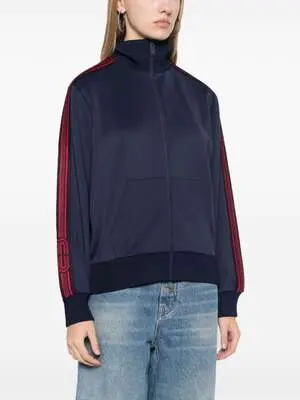 Maje Striped Zip-up Sweatshirt