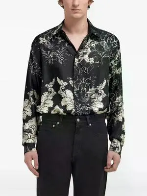 Roberto Cavalli Broccato-print Shirt