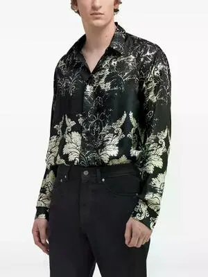 Roberto Cavalli Broccato-print Shirt