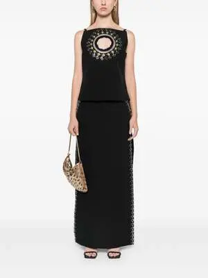 Rabanne Rhinestone-embellished Maxi Skirt
