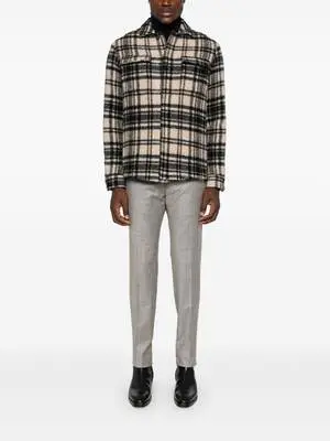 Eleventy Checkered Shirt Jacket