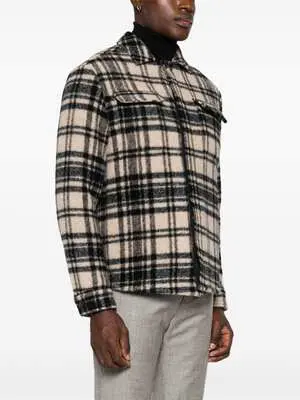 Eleventy Checkered Shirt Jacket