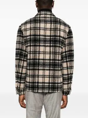 Eleventy Checkered Shirt Jacket