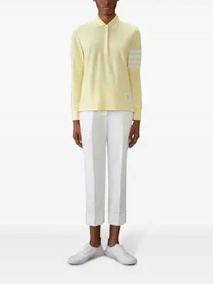Thom Browne 4-bar Long-sleeved Polo Top - Yellow