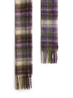 Woolrich Check-pattern Scarf - Purple