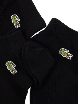 Lacoste Logo-embroidered Socks - Black
