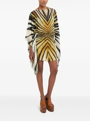 Roberto Cavalli Ray Of Print Chiffon Dress
