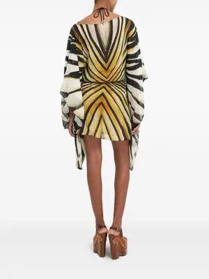 Roberto Cavalli Ray Of Print Chiffon Dress