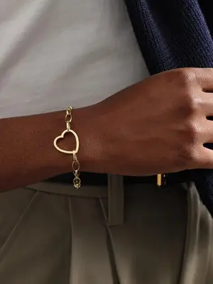 JENNIFER MEYER Medium Edith Open Heart Bracelet