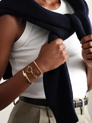 JENNIFER MEYER Medium Edith Open Heart Bracelet