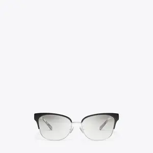 Tory Burch Miller Cat-eye Eyeglasses - Silver/black