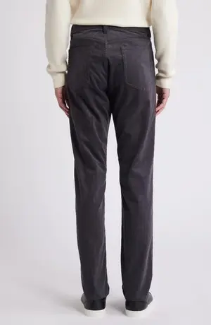 Theory Slim Fit Stretch Corduroy Pants - Dark Grey