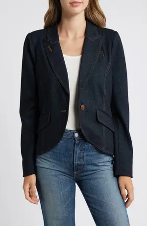 Wit & Wisdom Puff Shoulder Blazer