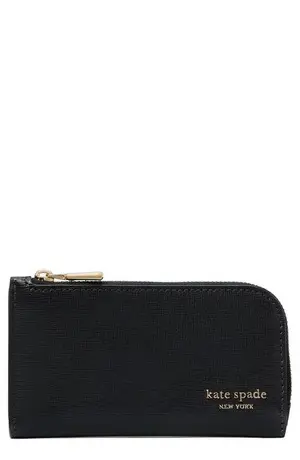 Kate Spade New York Small Devin Saffiano Leather Bifold Wallet - Black