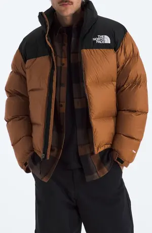 The North Face 1996 Retro Nuptse 700-fill-power Down Packable Jacket - Burnt Umber/tnf Black