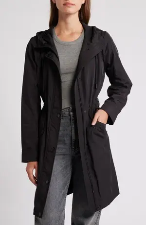 Michael Kors Water Resistant Hooded Anorak - Black