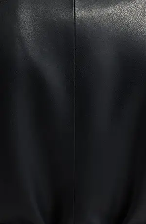 Michael Kors Belted Faux Leather Wrap Coat