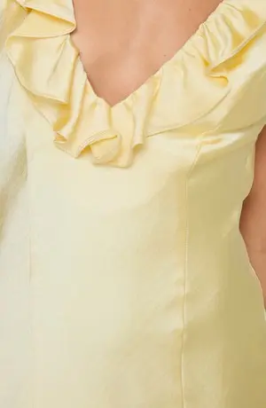 open lace back dress Odyssa Halter Maxi Dress Yellow main image 1