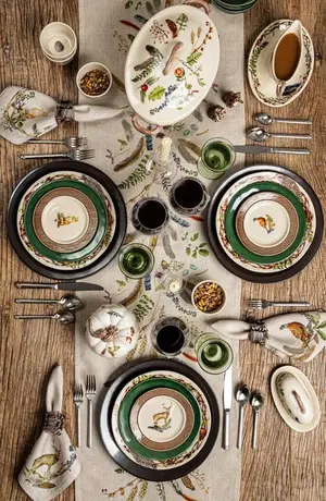 JULISKA Forest Walk Linen Table Runner