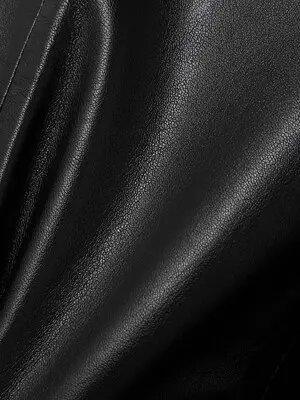 ST. AGNI Paneled Textured-leather Straight-leg Pants