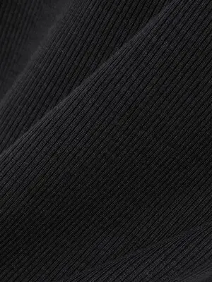 CDLP Ribbed Stretch Lyocell And Cotton-blend T-shirt - Black