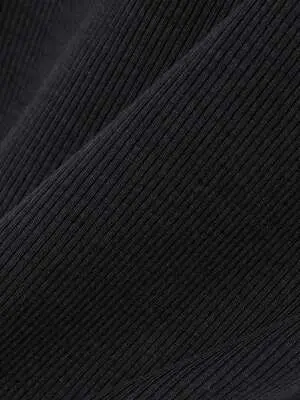 CDLP Ribbed Stretch Lyocell And Cotton-blend T-shirt - Black