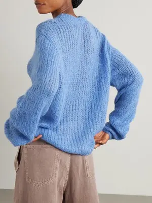 THE ELDER STATESMAN Thistle Brushed Alpaca-blend Sweater
