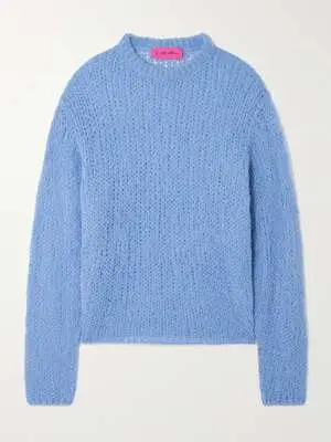 THE ELDER STATESMAN Thistle Brushed Alpaca-blend Sweater