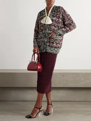 Erdem Oversized Wool-blend Cardigan