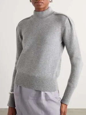 Sasuphi Ribbed Cashmere Mock Neck Sweater
